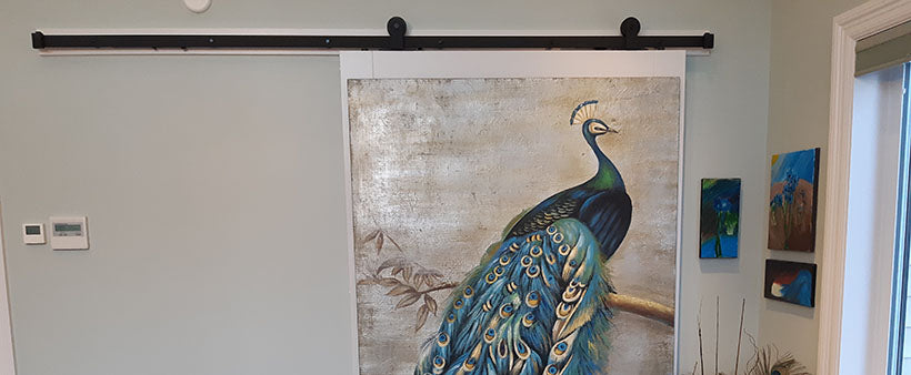 Incorporating Art into a Sliding Door – Viba Barn Doors & Hardware